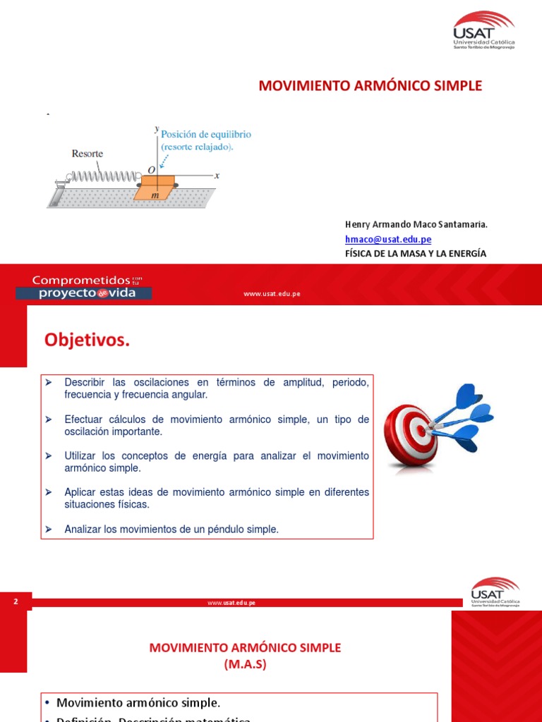 Tema #01 Movimiento Armónico Simple | PDF | Oscilación | Péndulo