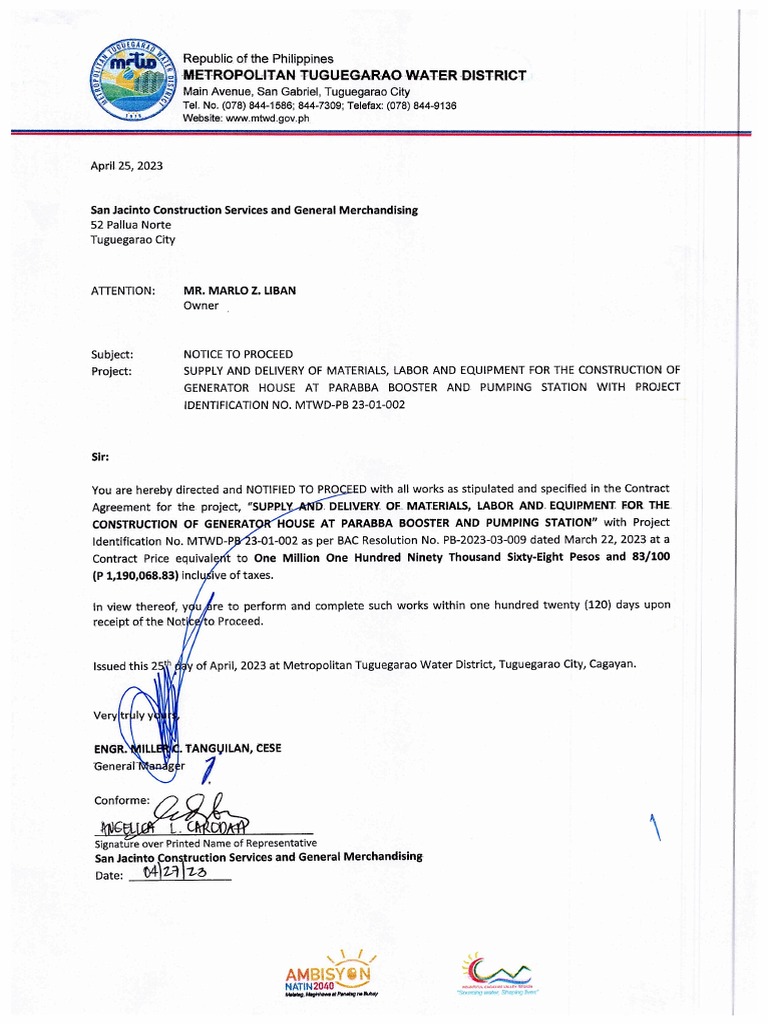 NTP, Contract, Noa | PDF