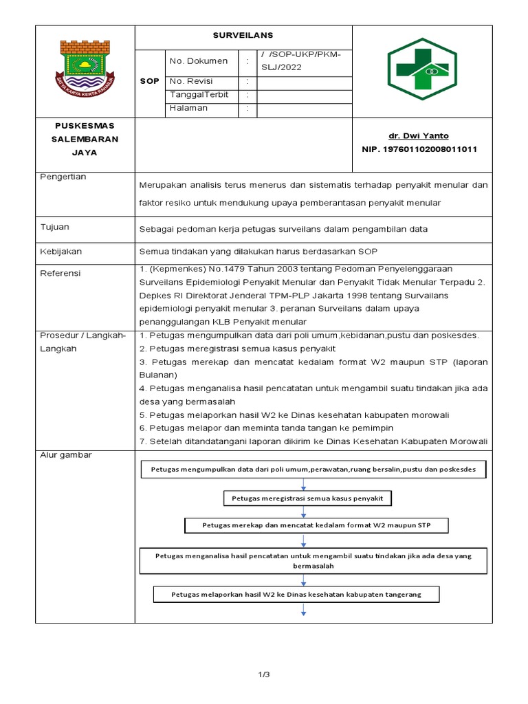 Sop Surveilans | PDF | Sains & Matematika