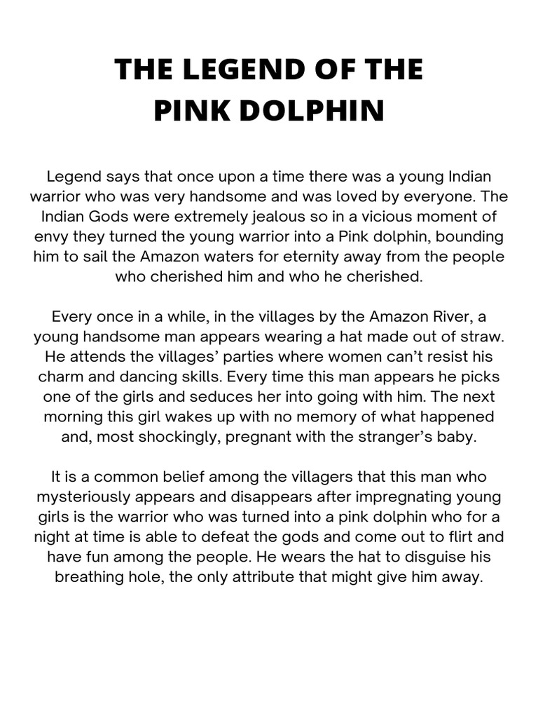 The Legend of The Pink Dolphin | PDF