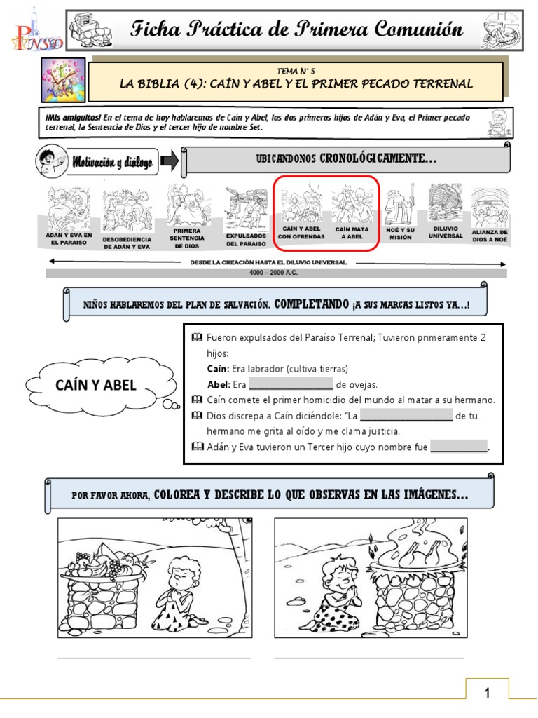 Caín, Abel y Set: Primer Pecado | PDF | Adán y Eva | Noé