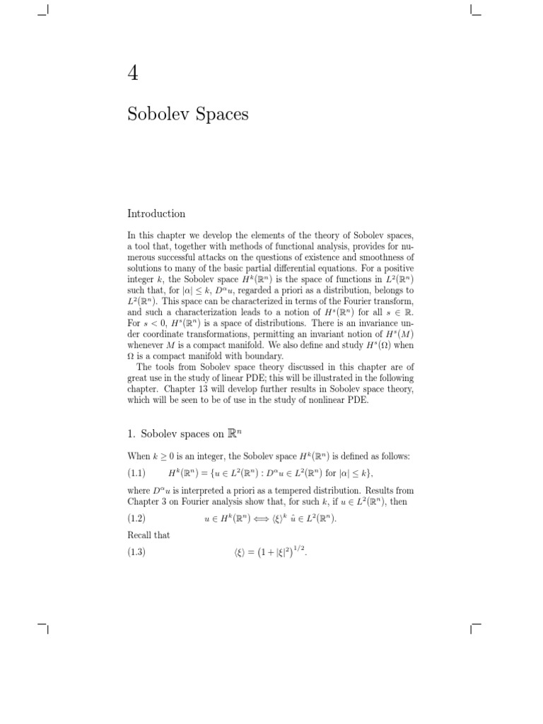 Espacios de Sobolev | PDF | Partial Differential Equation | Differentiable Manifold