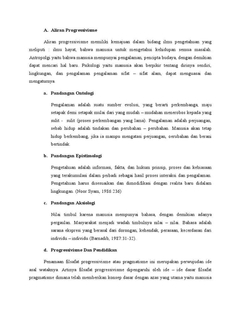 Materi Progressivisme | PDF