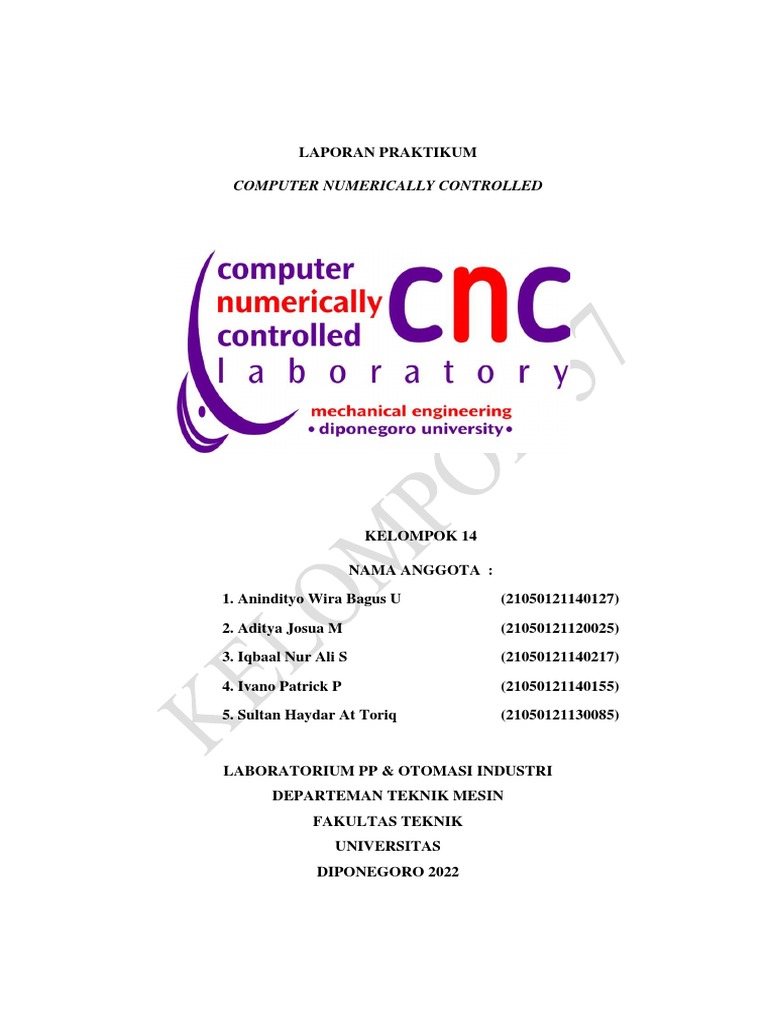 Kelompok 37 - Laporan Praktikum CNC | PDF