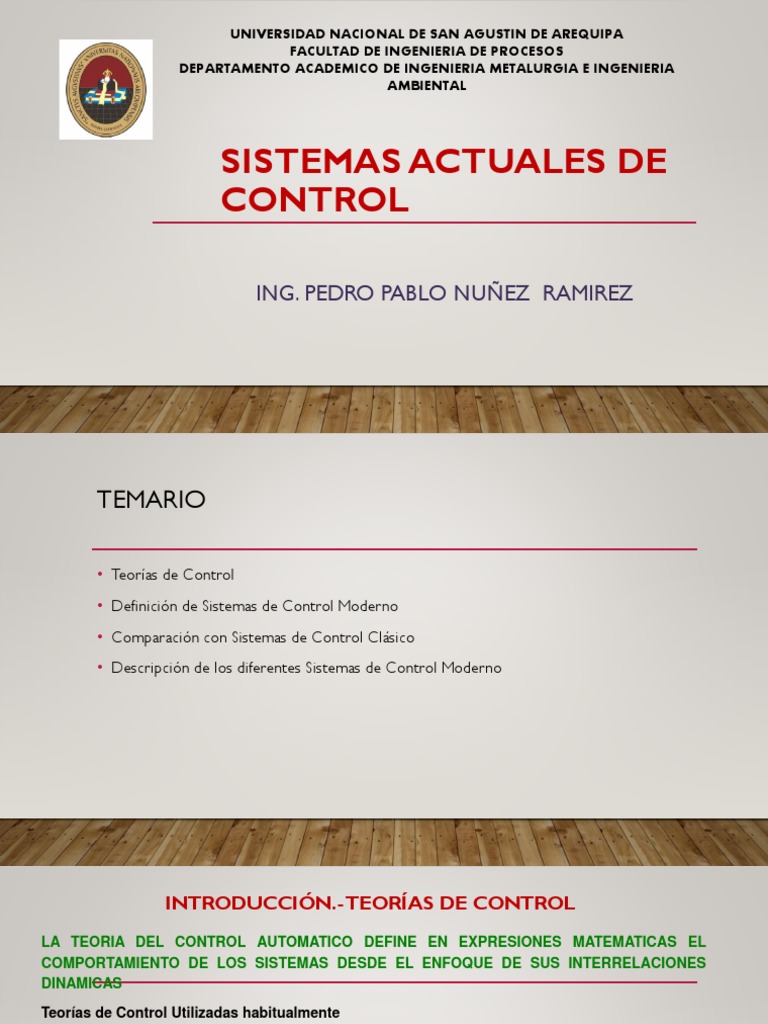 Sistemas de Control: Clásico vs Moderno | PDF | Lógica difusa | Red ...