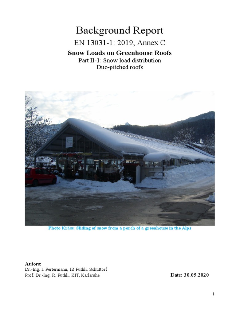 Background Snow EN 13031 Part II-1 - Snow Load Distribution - Duo-Pitched Roofs | PDF | Snow | Roof