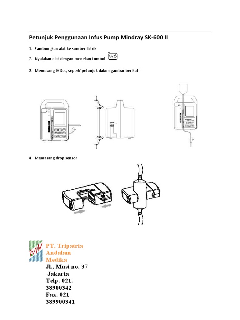 Petunjuk Penggunaan Infus Pump SK 600II Mindray SK Draft-1 | PDF