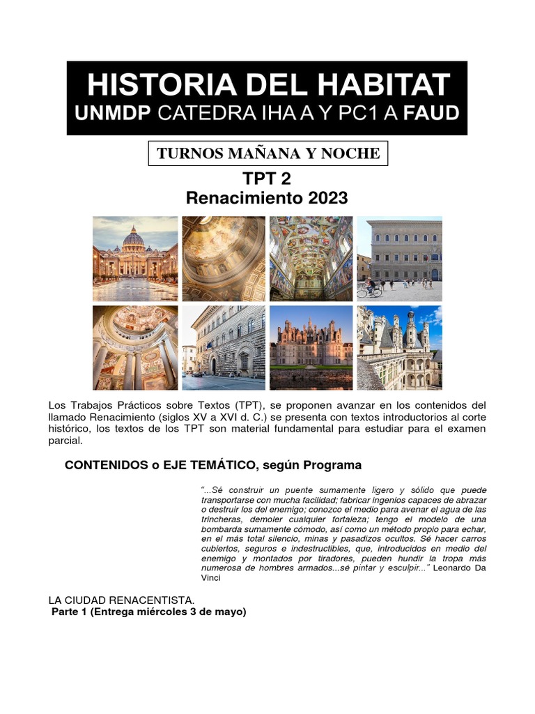 Tpt 2 Renacimiento 2023 | PDF | Renacimiento