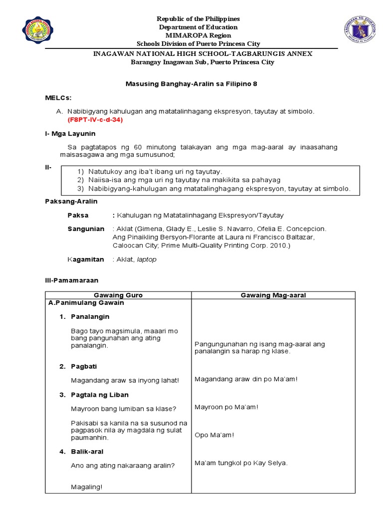 CORTES-Banghay Aralin For COT 2 | PDF