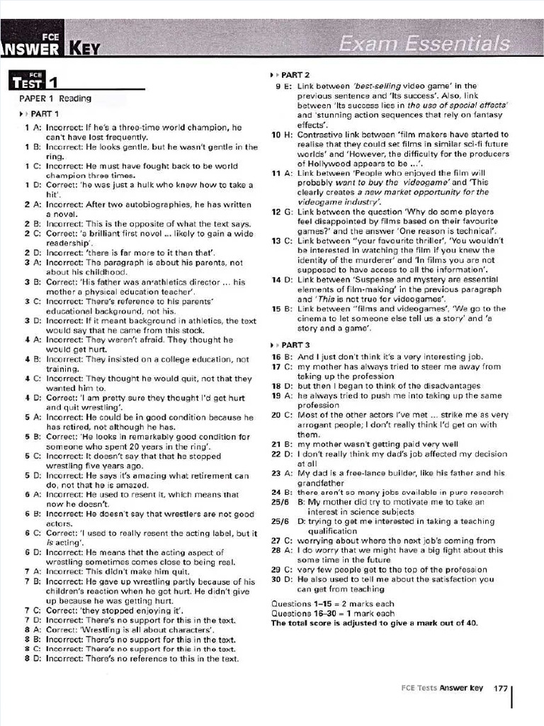 PDF Fce Exam Essentials Keypdf Compress | PDF