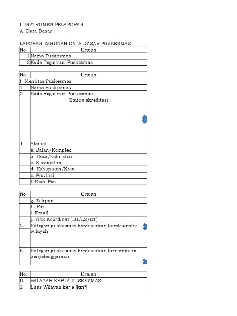 Form 1 - Data Dasar Pusk - SIP | PDF