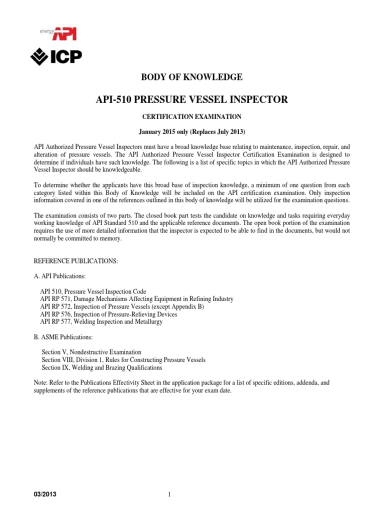 API 510 Pressure Vessel Inspector BOK | PDF | Nondestructive Testing ...
