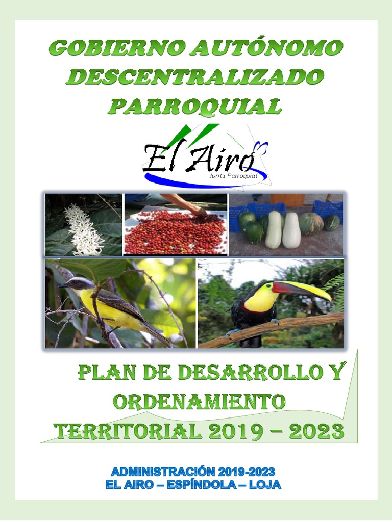Plan de Desarrollo El Airo 2019-2023 | PDF | Planificación | Ecuador