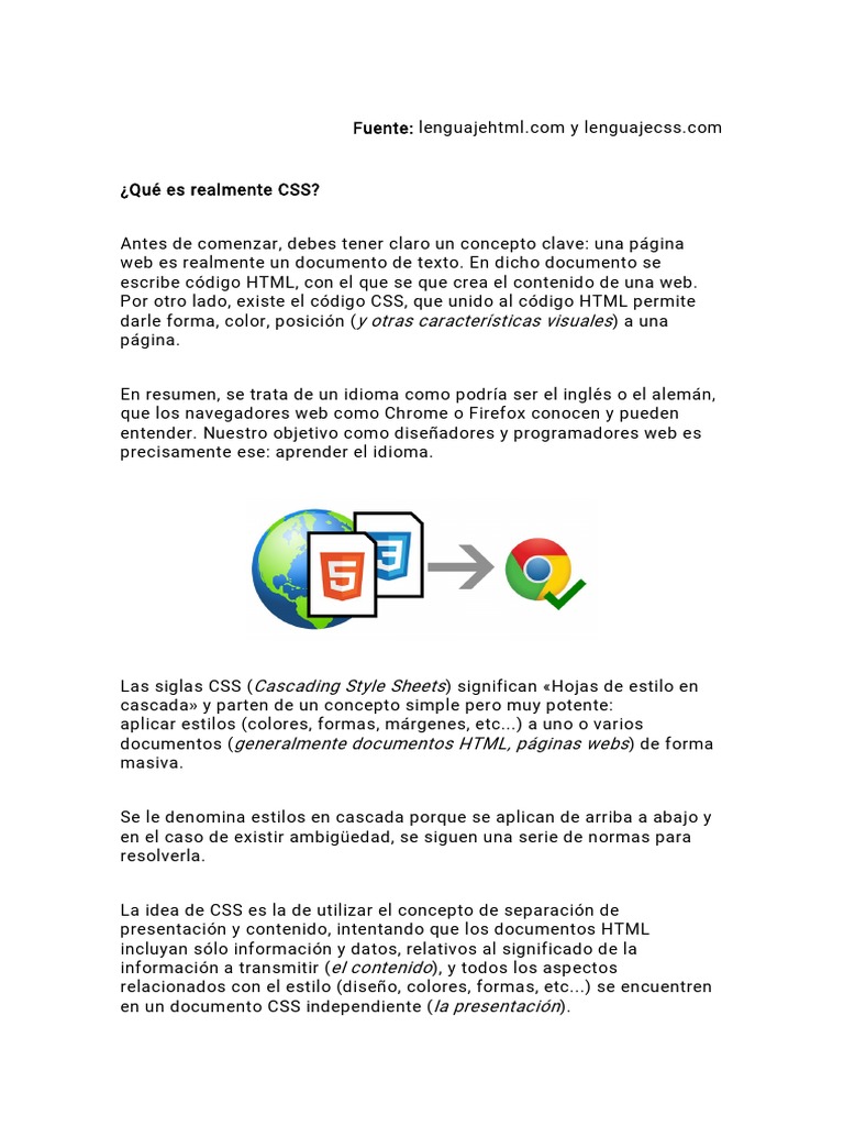 Guía Completa de CSS: Conceptos y Aplicaciones | PDF | HTML | Ingeniería Informática