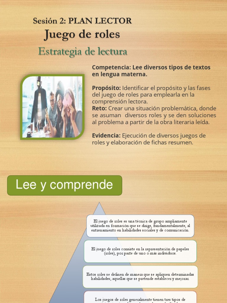 Plan Lector. Juego de Roles | PDF | Comprensión lectora | Modificación ...