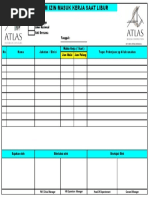 Formulir Lembur Karyawan Terbaru | PDF