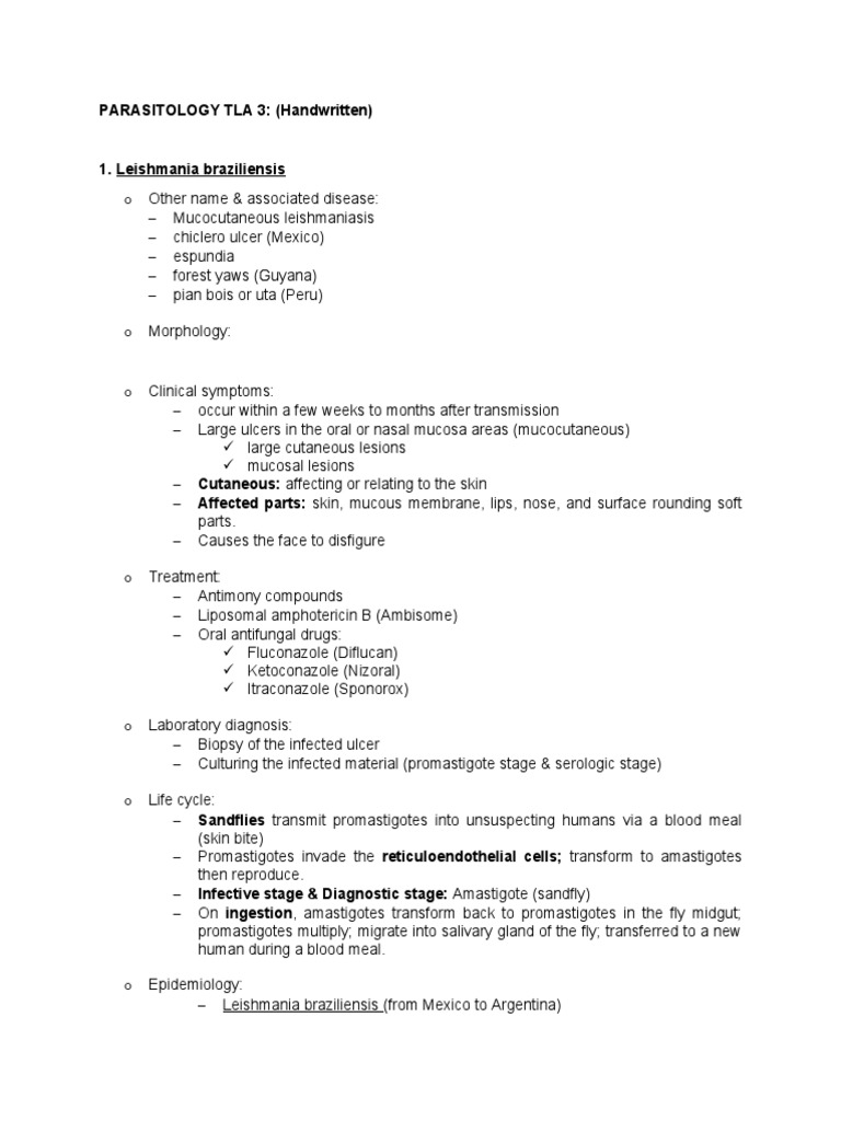 Parasitology Tla 3 | Download Free PDF | Epidemiology | Microbiology