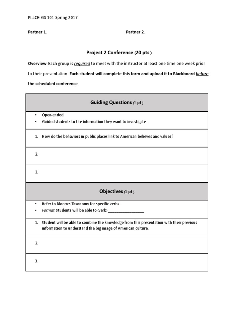 GS 101 Project 2 Conference Assignment | PDF | Career & Growth ...