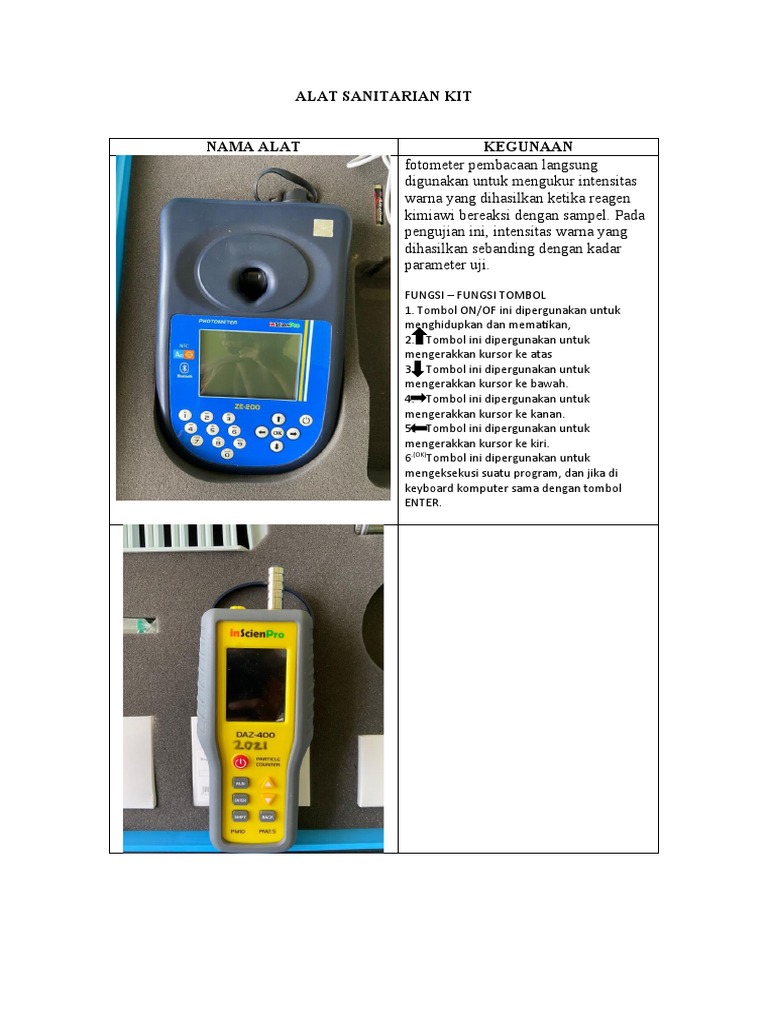 Alat Sanitarian Kit | PDF
