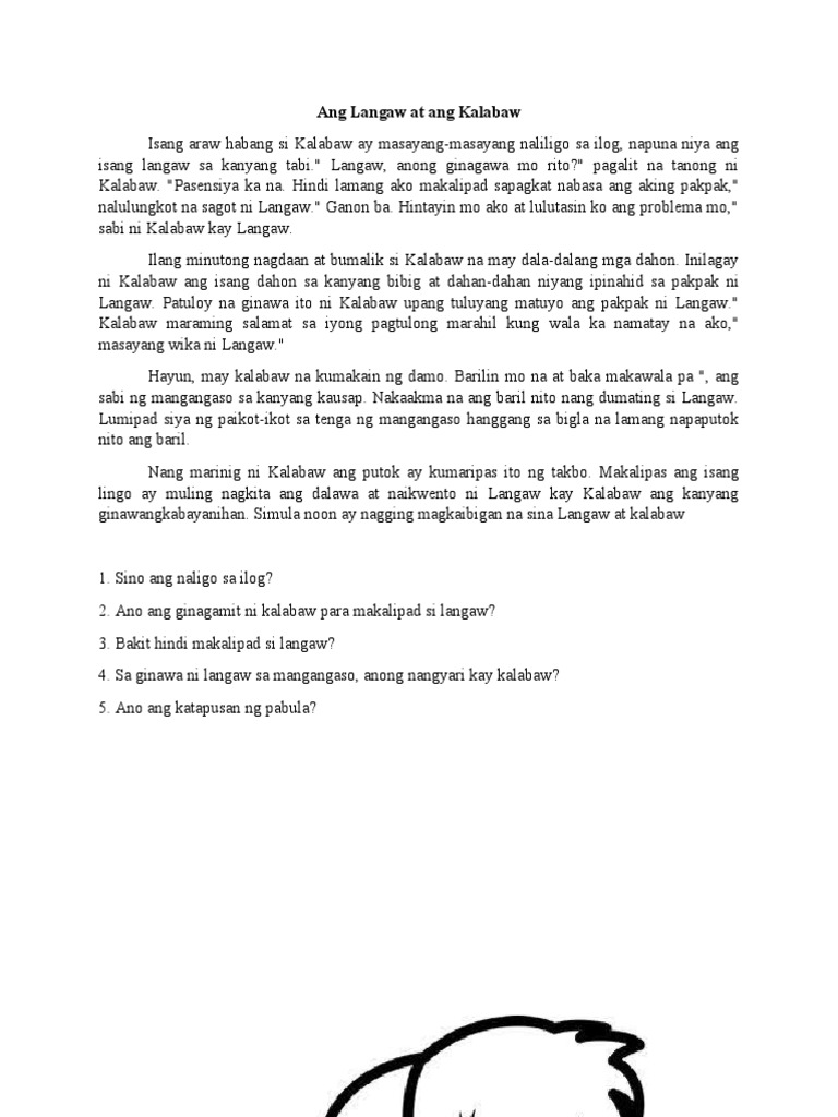 Ang Langaw at Ang Kalabaw | PDF