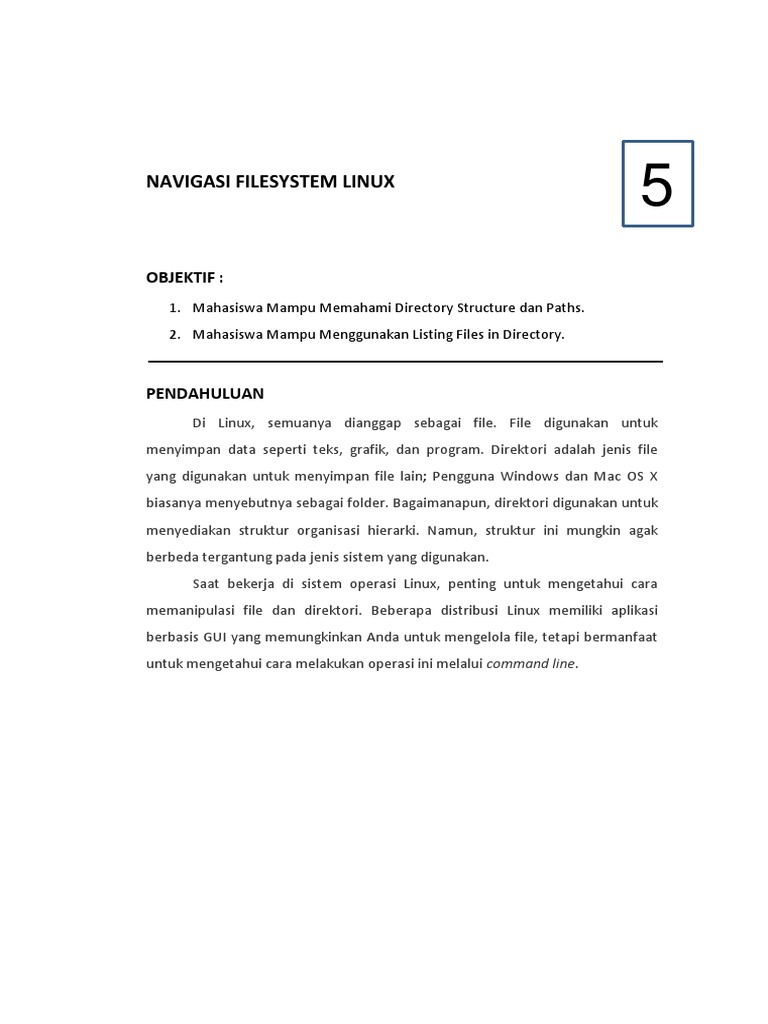 Navigasi Filesystem di Linux: Panduan Lengkap | PDF