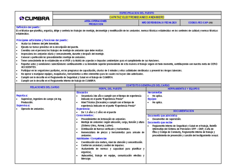 Rcc-Cap - Andamiero | PDF | Andamio | Regulación