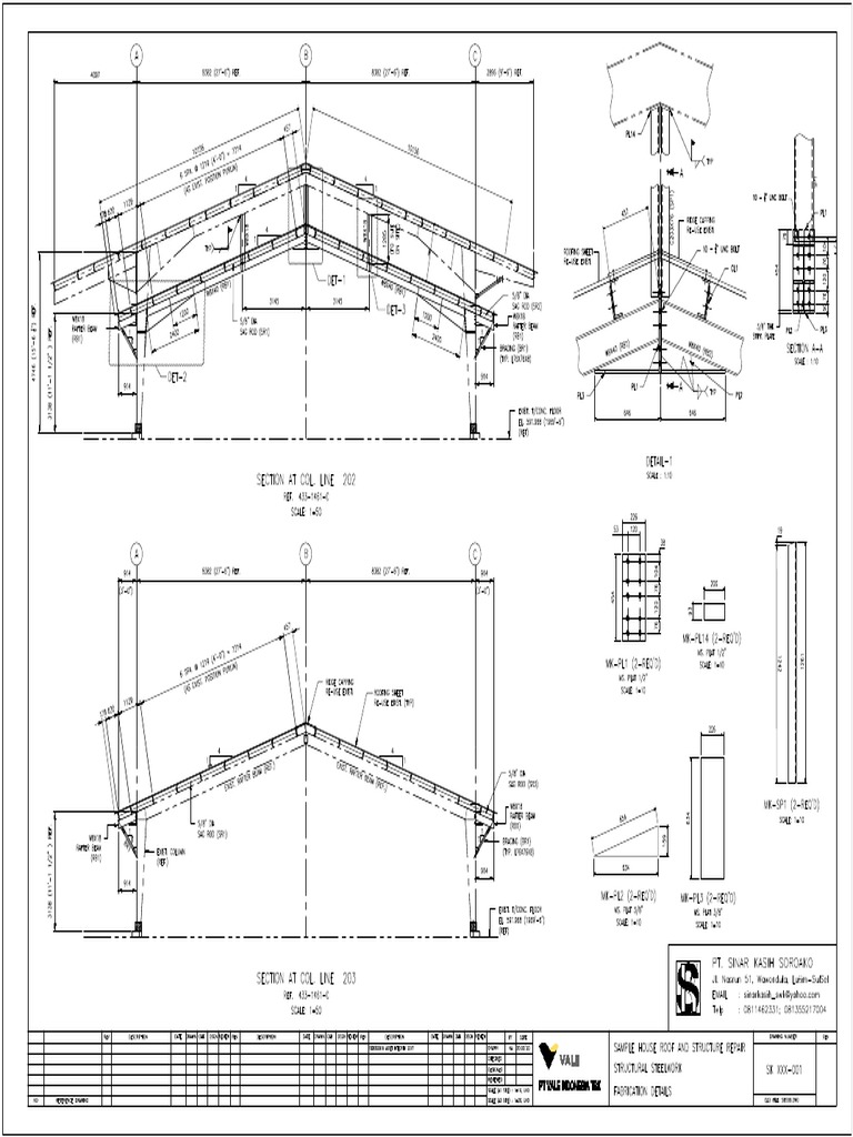 Shop Drawing - Sample House Roof and Structure Repair (Phase II) | PDF