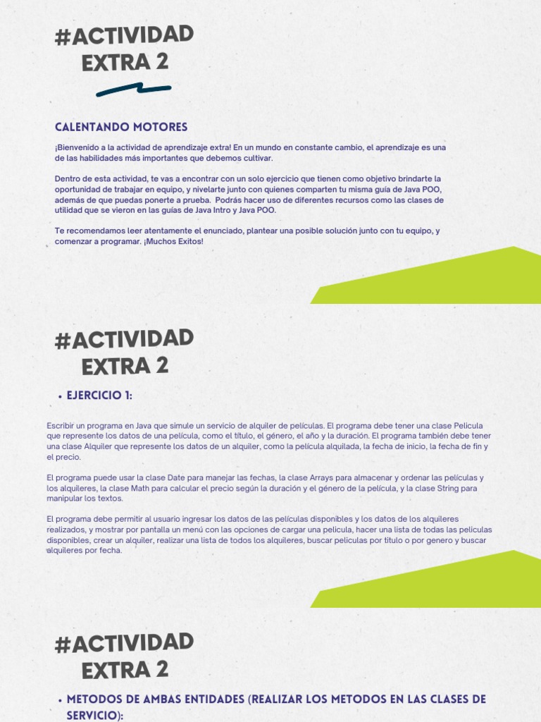 Actividad Extra 2 POO | PDF | Java (lenguaje de programación) | Informática