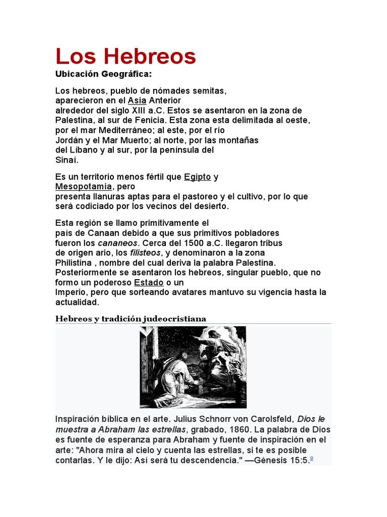 Historia y Origen de los Hebreos | PDF