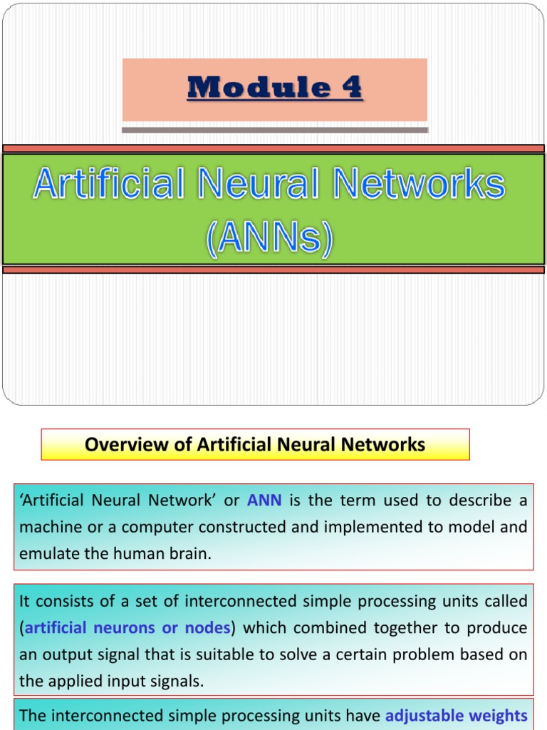 ELET442_ Artificial Neural Networks (ANNs) | PDF | Artificial Neural Network | Computational Science