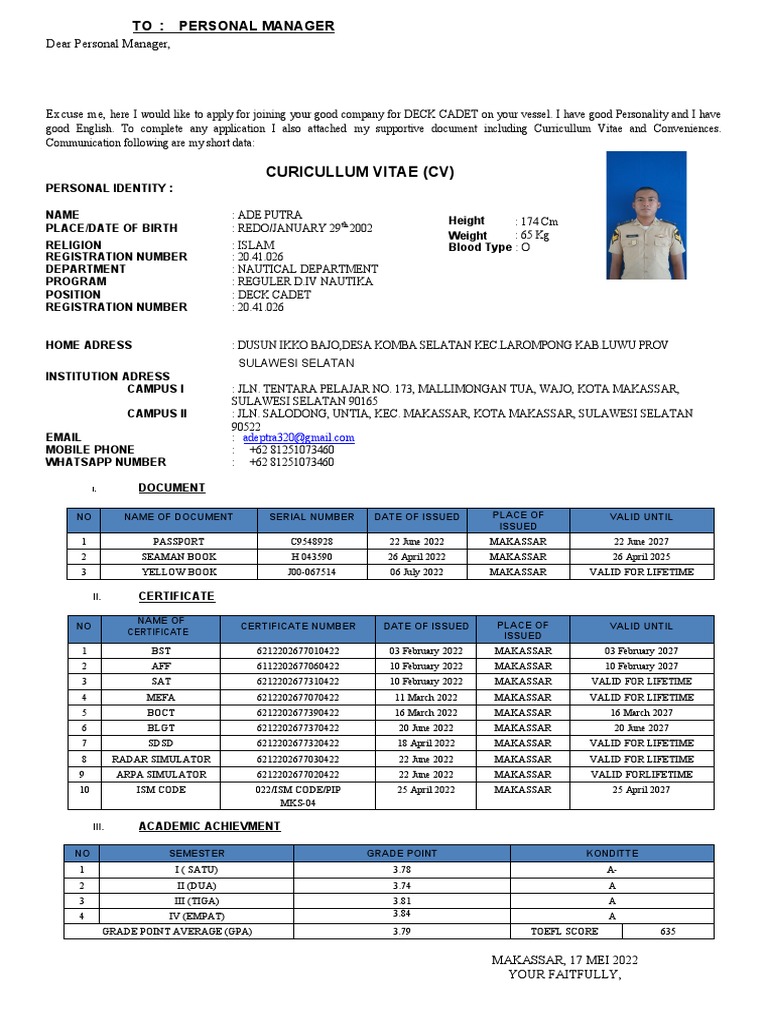 CV Ahmad Yani Word | PDF