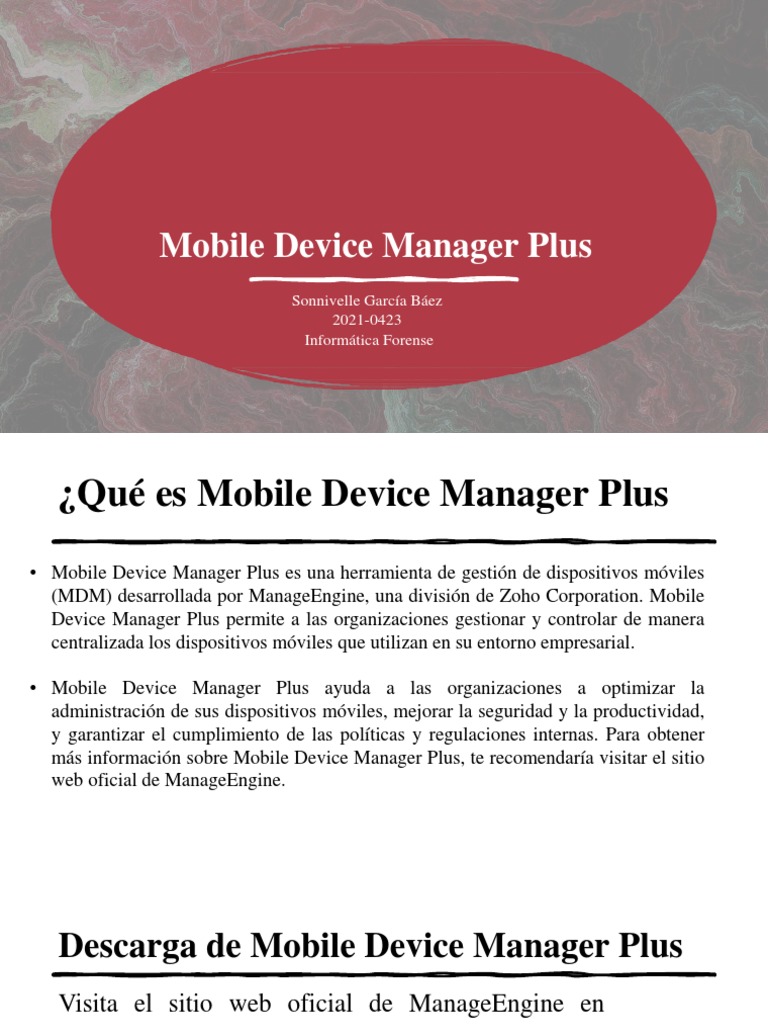 Mobile Device Manager Plus | PDF