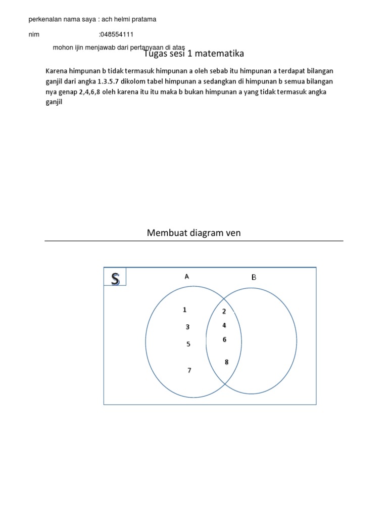 Tugas MTK + Gambar Diagram | PDF