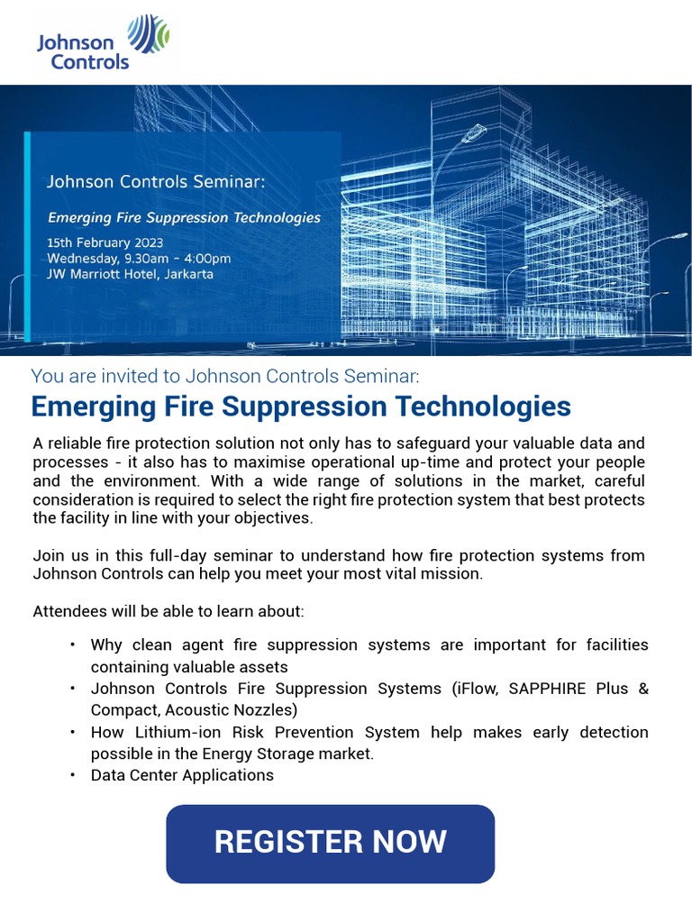 Seminar - Johnson Controls - 15 Feb 2023 | PDF | Firefighting | Data Center