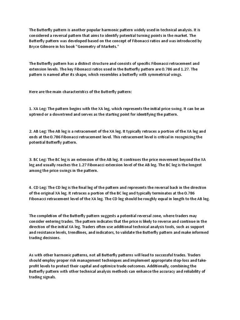 The Butterfly Pattern | PDF | Technical Analysis | Private Sector