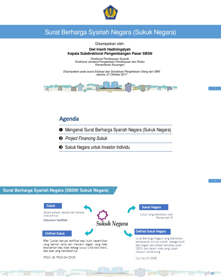 Sosialisasi SBN - Pengelolaan Surat Berharga Syariah Negara | PDF