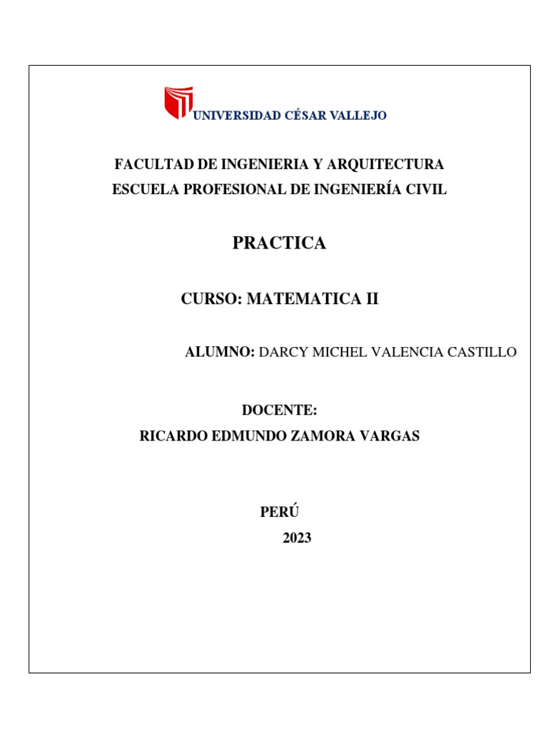 Practica Matematica 2 | PDF