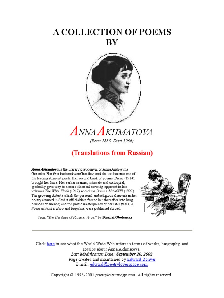 Akhmatova Anna - A Collection of Poems | PDF | Art
