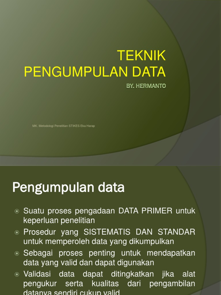 Teknik Pengumpulan Data | PDF | Karier & Perkembangan
