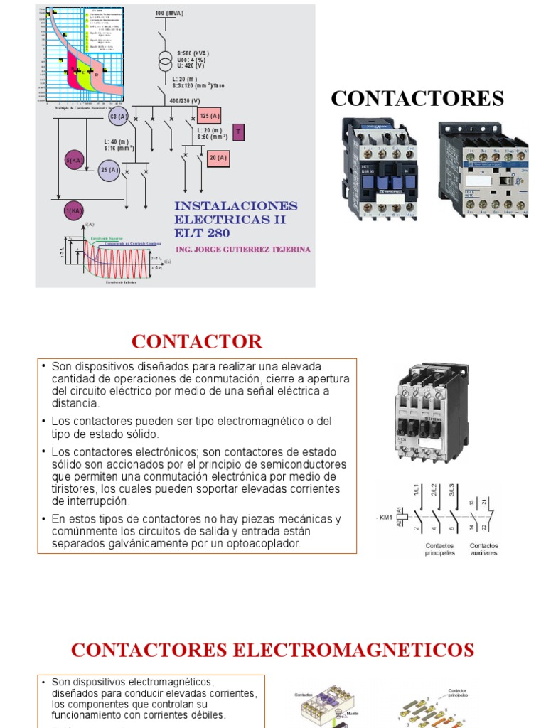 8 - Contactores | PDF | Corriente eléctrica | Ingeniería de Edificación