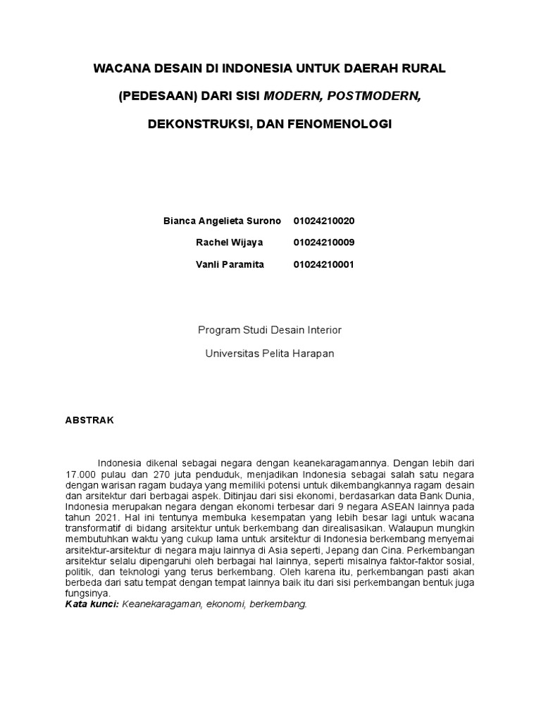 Wacana Desain UTS - Kelompok 1pdf | PDF