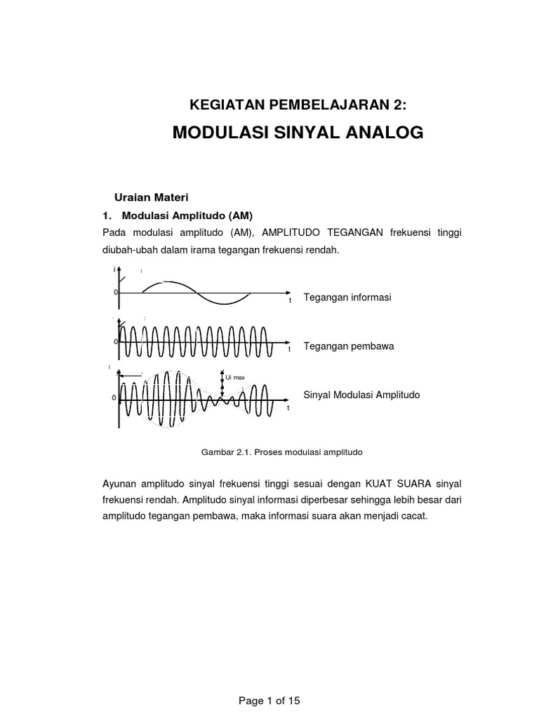 Modul 02 Modulasi Sinyal Analog | PDF