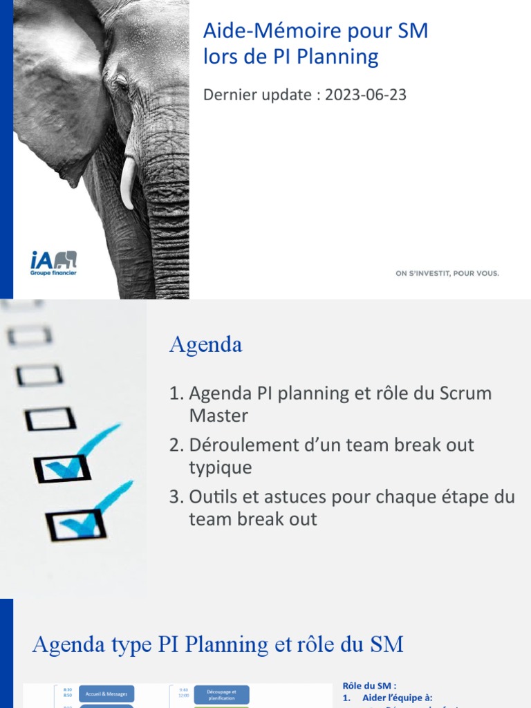 Aide-Mémoire SM PI Planning | PDF | Ingénierie informatique | Gestion ...