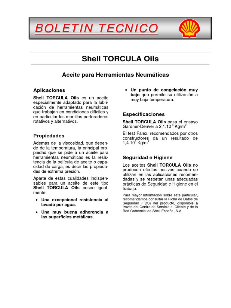 FT SH Torcula Oil 100 | PDF | Ciencias fisicas | Química