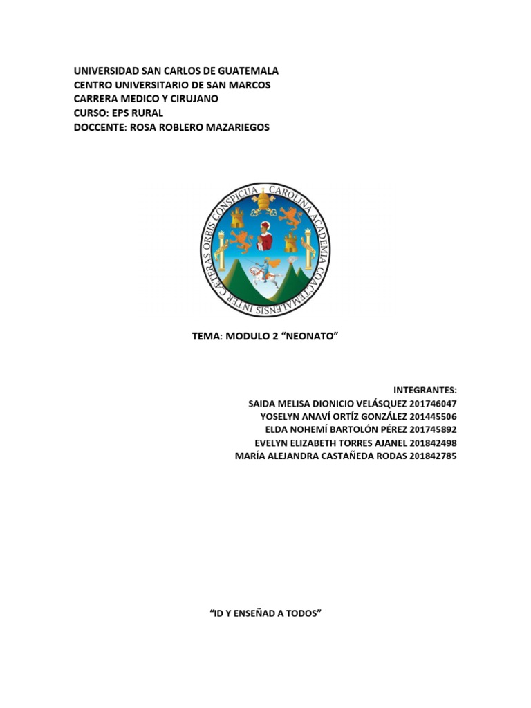 Modulo 2 Neonato | PDF | Parto prematuro | Parto