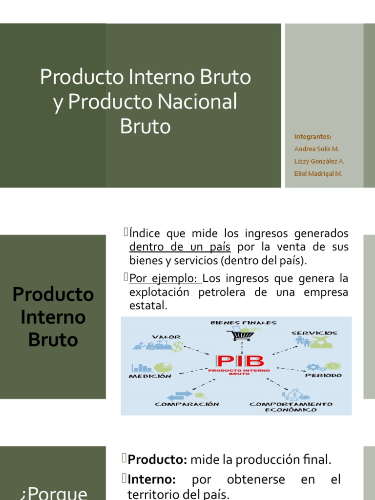 Presentacion PIB Y PNB | PDF | Producto Interno Bruto | Producto ...