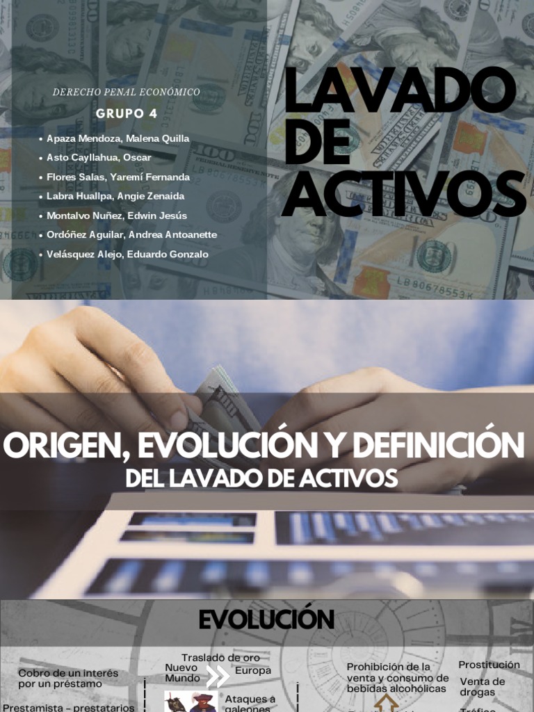 Grupo 4 - Diapositivas - Lavado de Activos-1 | PDF | Lavado de dinero | Efectivo