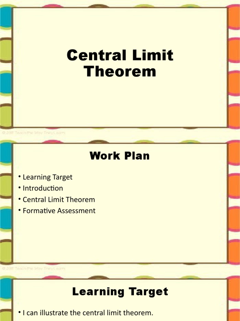 Central Limit Theorem | PDF