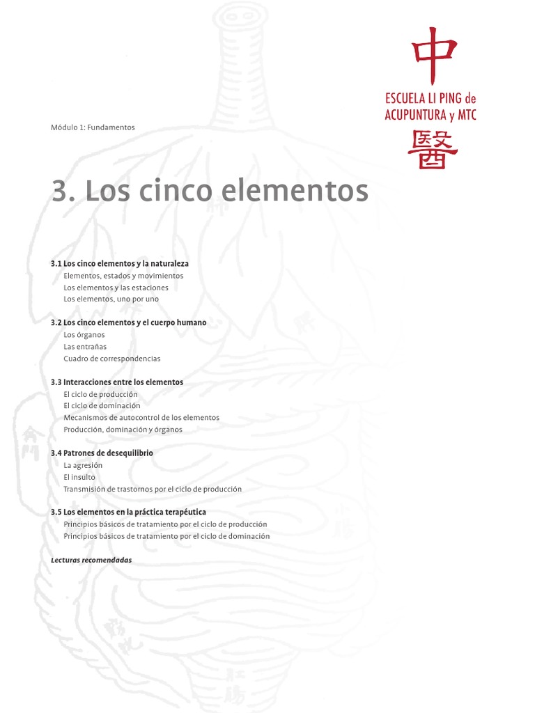 03 - Cinco Elementos | PDF | Yin y yang | medicina tradicional china