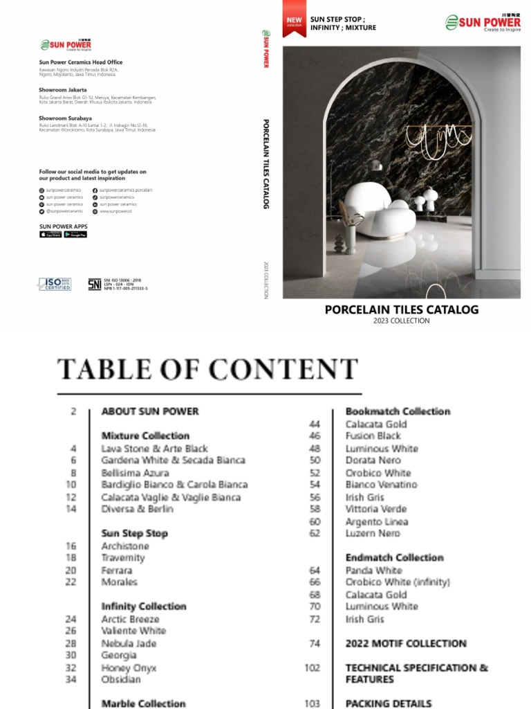 Sun Power Ceramics Tile Catalogue | PDF | Tile | Natural Materials